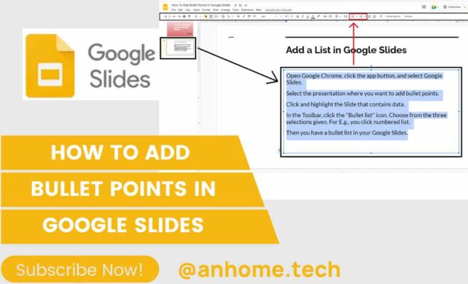 How to Add Bullet Points in Google Slides: A Comprehensive Guide