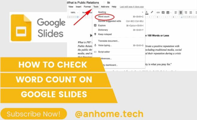 How to Check Word Count on Google Slides: A Step-by-Step Guide