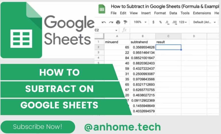 How to Subtract on Google Sheets: A Comprehensive Guide